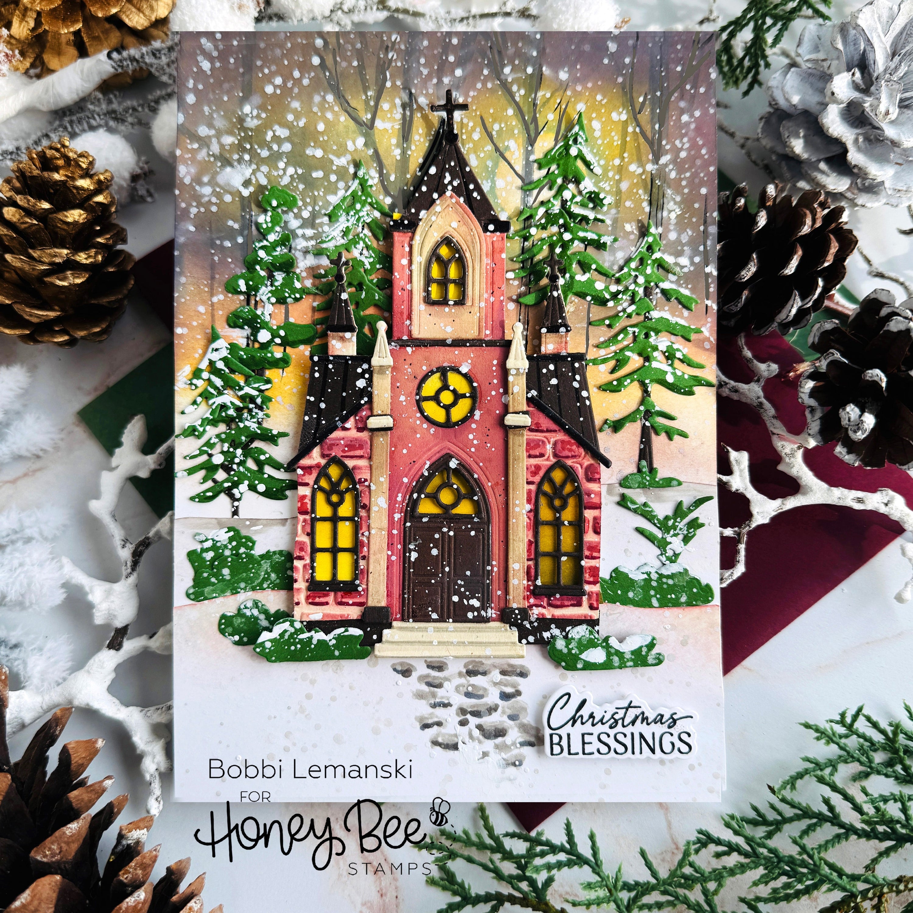 Christmas in the Cathedral by Bobbi Lemanski – Honey Bee Stamps