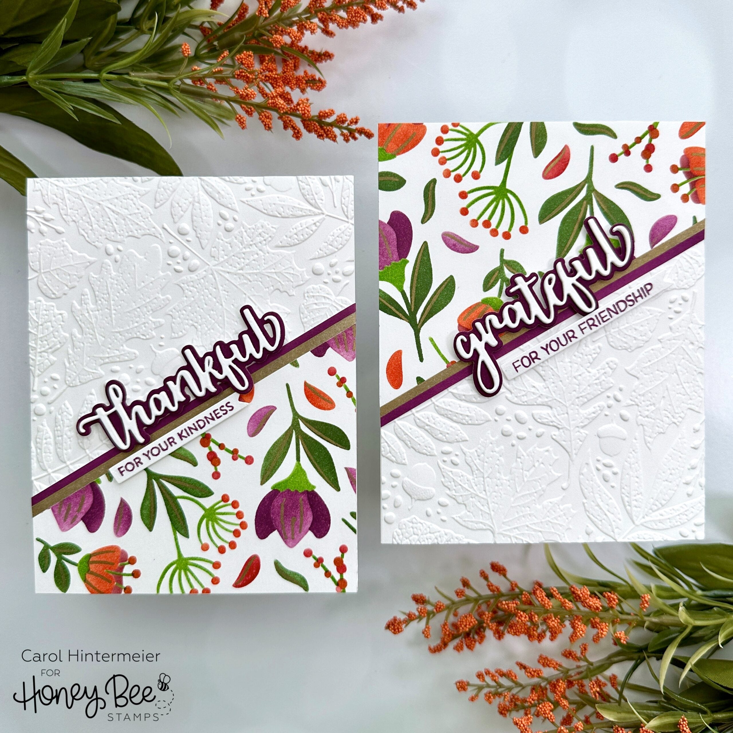 Create Two Easy Cards with the Autumn Delight Stencil Set – Honey Bee ...