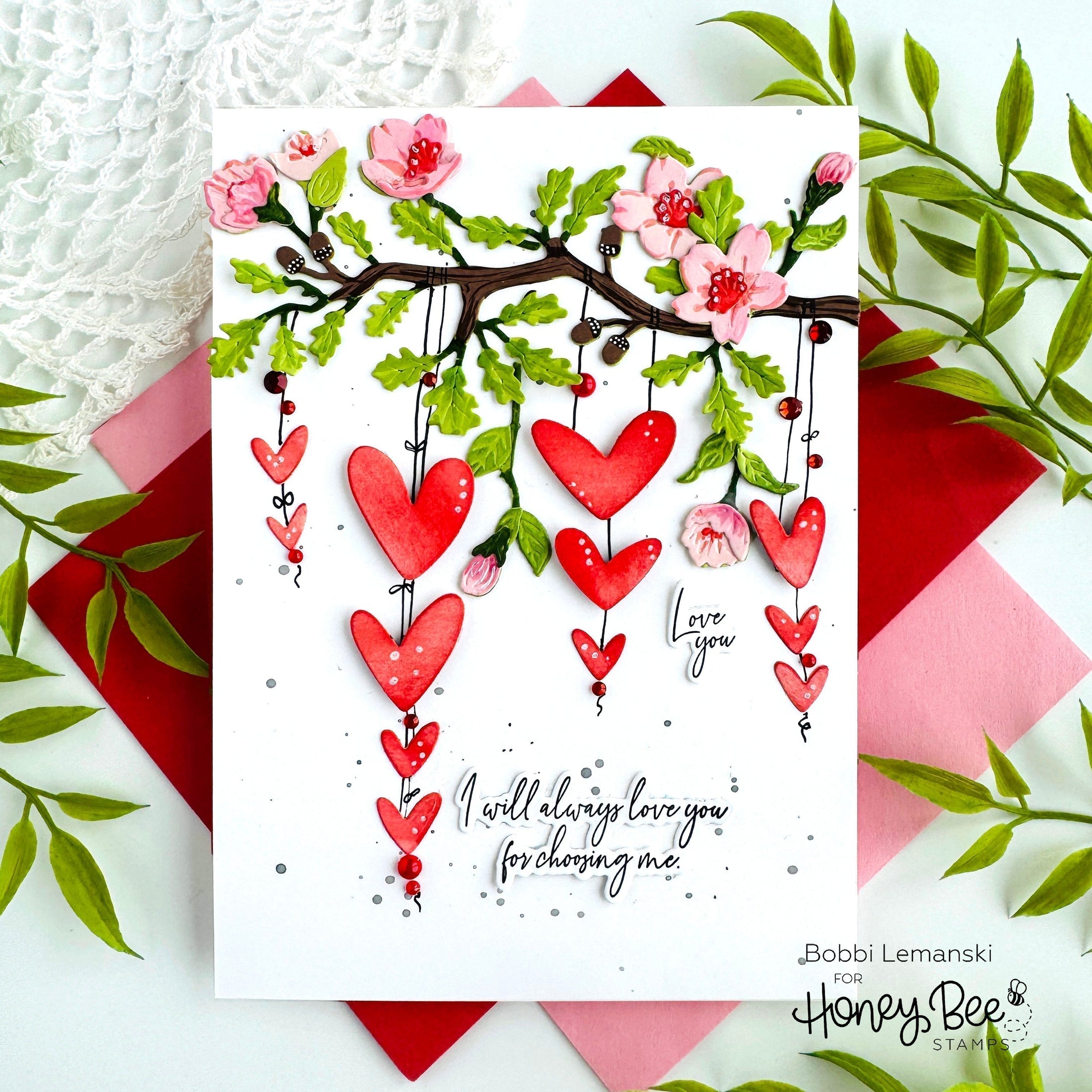 "Heart Strings" Valentine by Bobbi Lemanski – Honey Bee Stamps