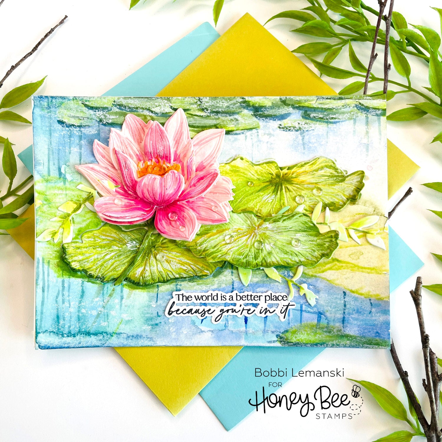 Lovely Layers: Water Lily Greeting – Honey Bee Stamps