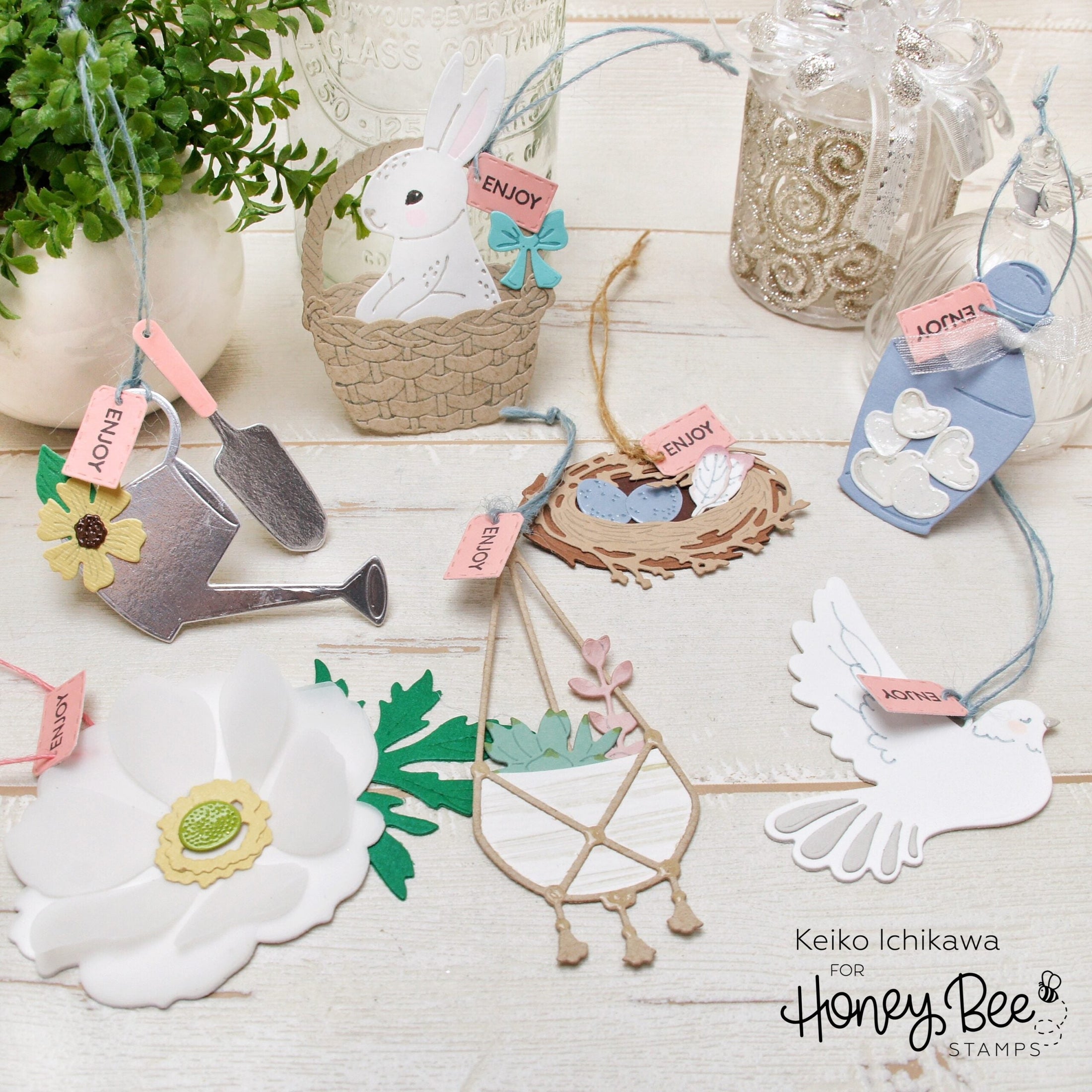Spring Themed Shaped Gift Tags – Honey Bee Stamps