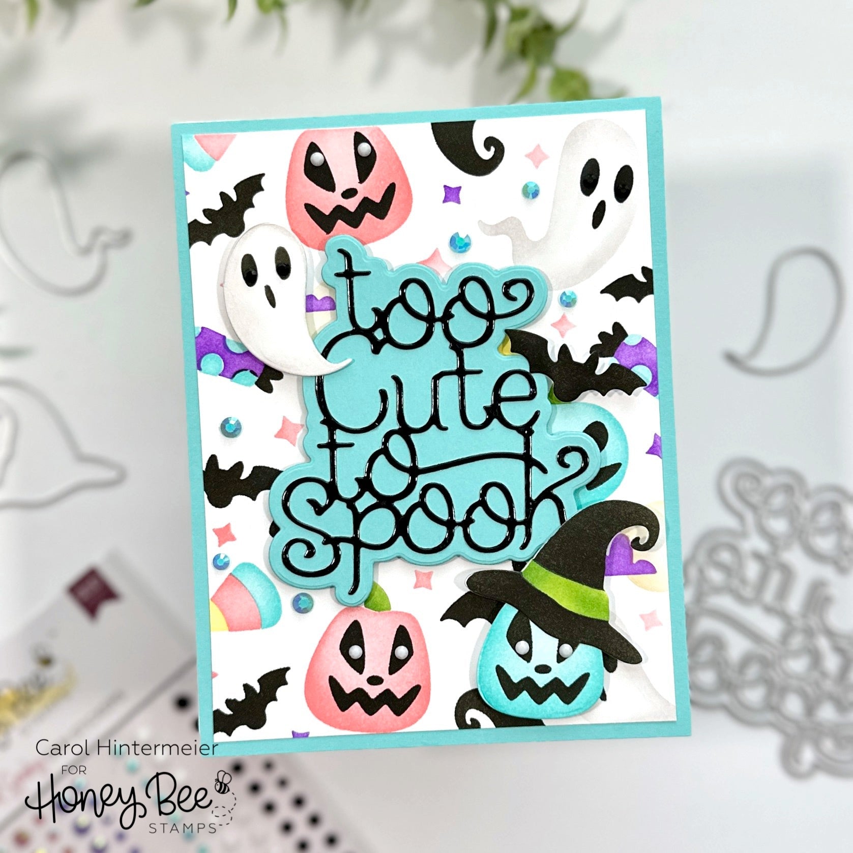 Too Cute To Spook -- An Easy Stenciled Card – Honey Bee Stamps