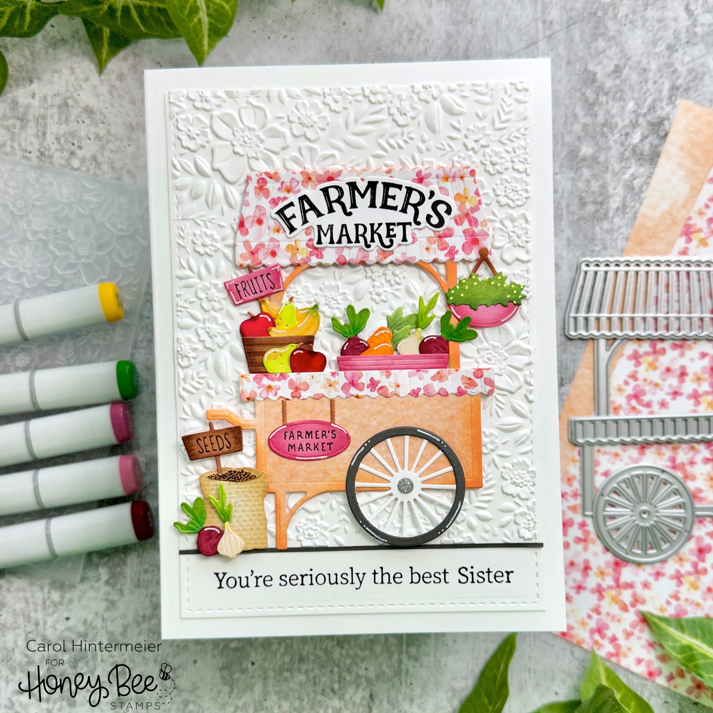 You're Seriously The Best -- A Farmers Market Cart Card – Honey Bee Stamps