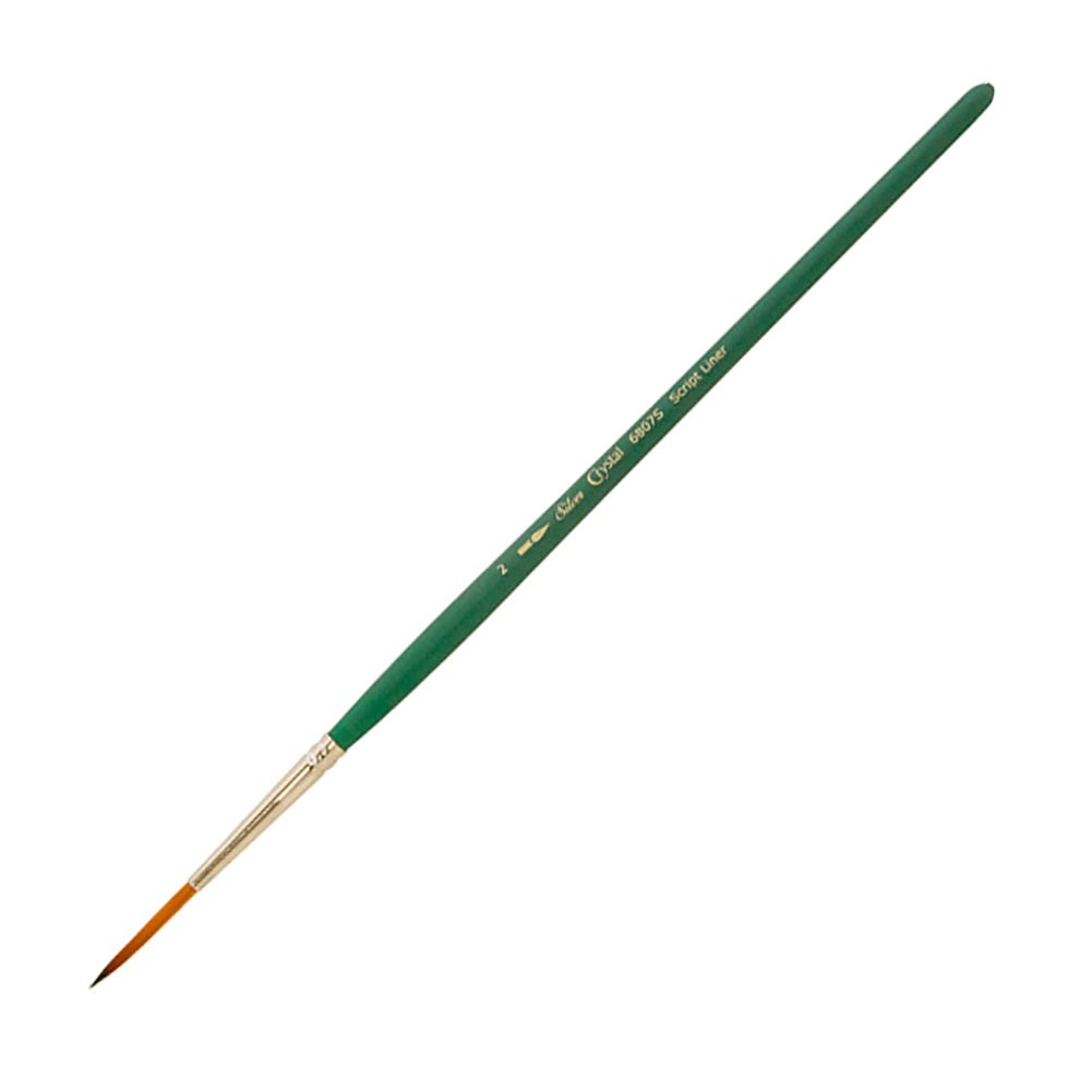 SilverBrush™ Crystal™ Script Liner Brush Size 2 - Crystal Golden Taklo ...