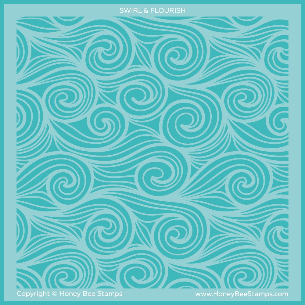 Swirl & Flourish - 6"x6" Background Stencil – Honey Bee Stamps