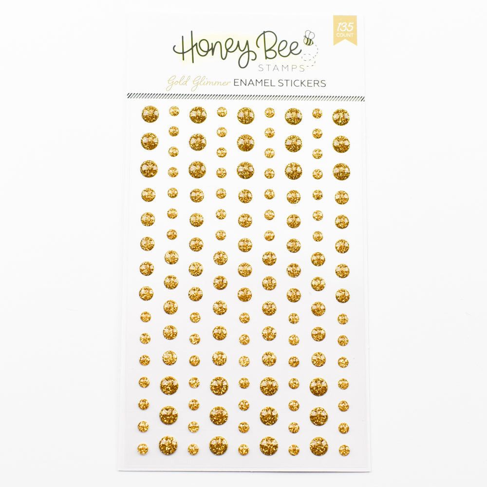 Gold Glimmer Enamel Stickers - 135 Count – Honey Bee Stamps