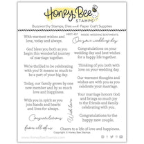 Inside: Wedding Sentiments - 6x6 Photopolymer Stamp Set – Honey Bee Stamps