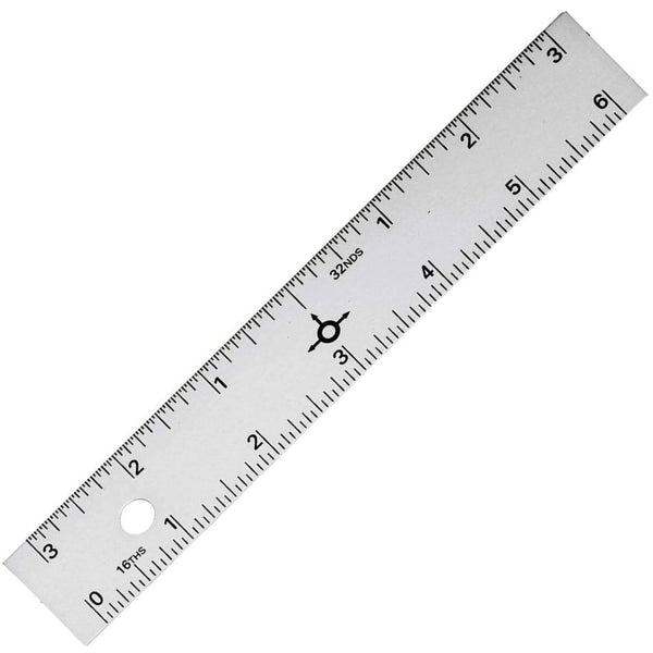 Small Straight Edge Ruler with Center-Finding Back 6" - Card Size ...